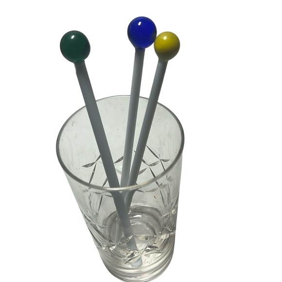 Vintage | Dining | Vintage Glass Swizzle Stick Stirrers | Poshmark